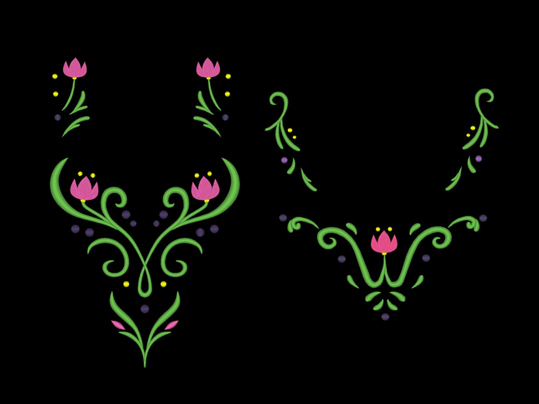 Anna Winter Dress Bodice Embroidery Designs - Etsy