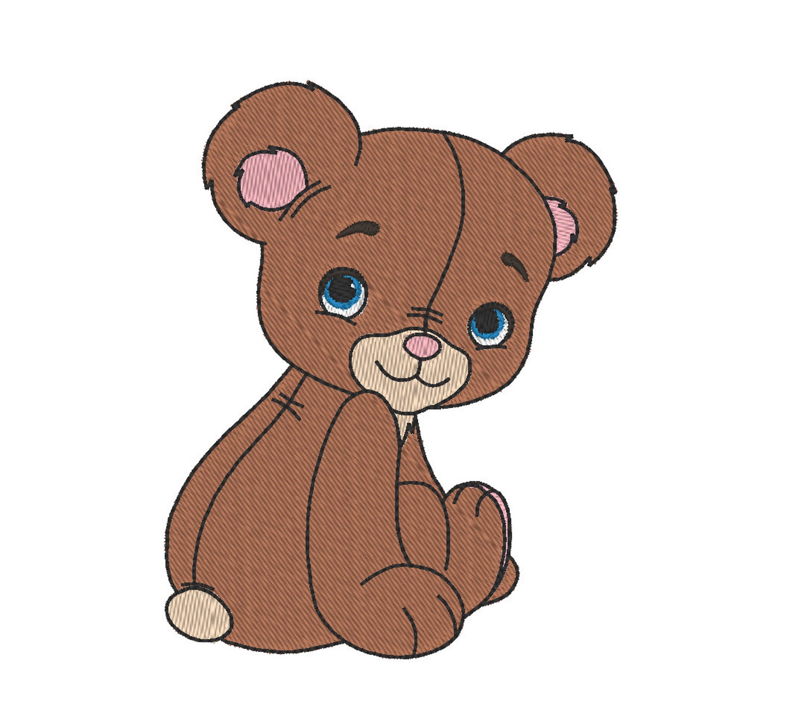 Teddy Bear Embroidery Design - Etsy