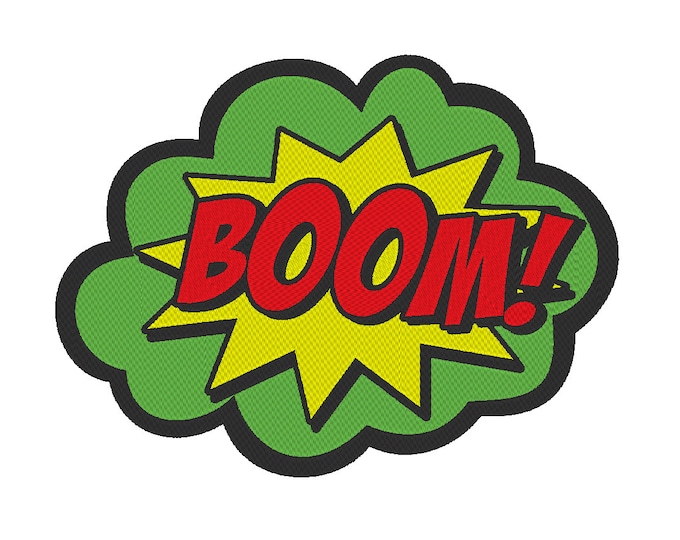 BOOM! Embroidery Machine Design - Etsy