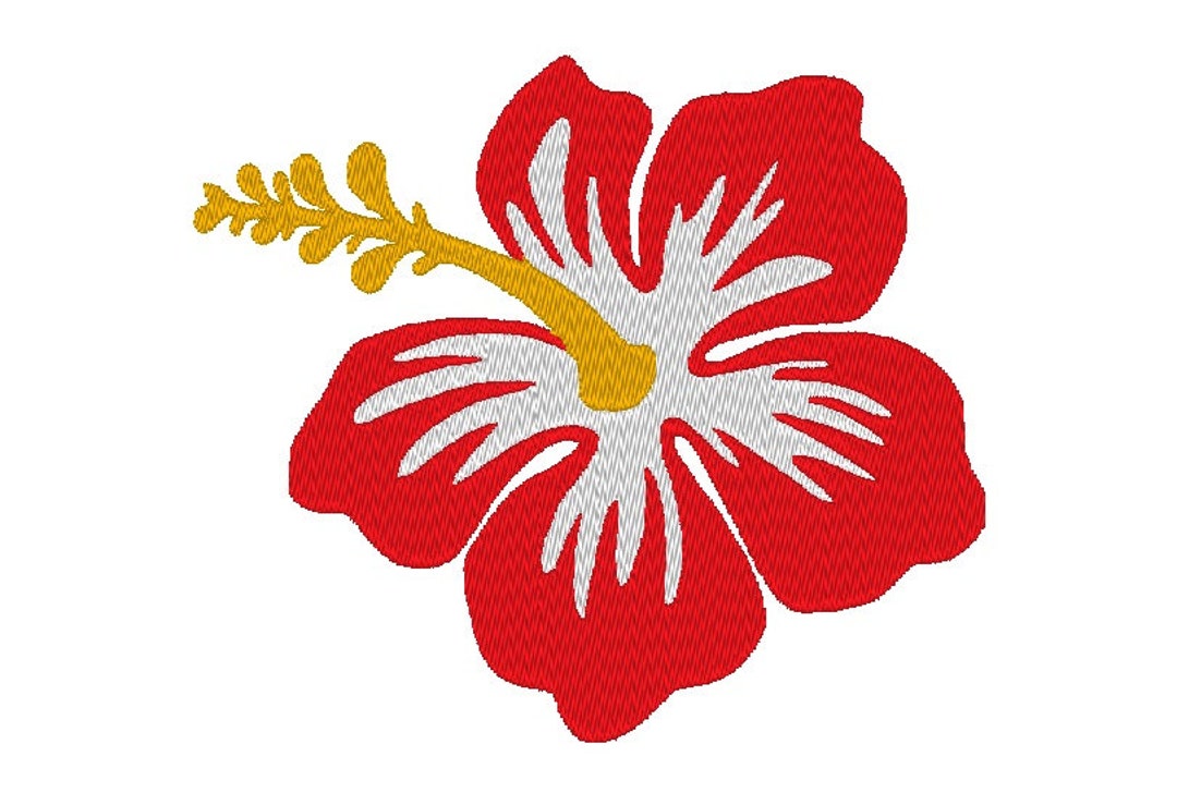 Beautiful Hibiscus Embroidery Design - Etsy
