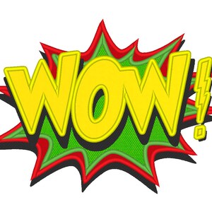 Wow! Applique Embroidery Machine Design - Etsy