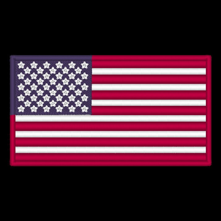 American Flag With Optional Satin Border United States USA Embroidery ...