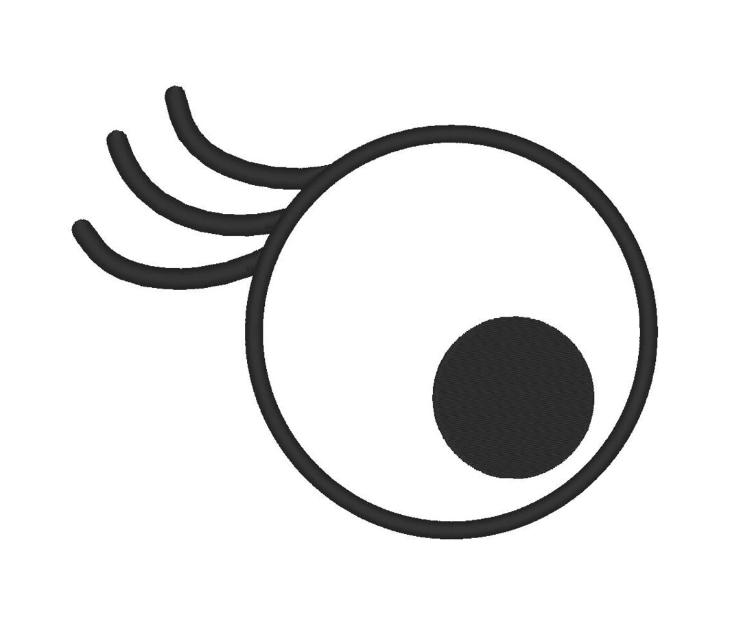 Girly Googly Eye With Lashes Applique Embroidery Machine Design - Etsy