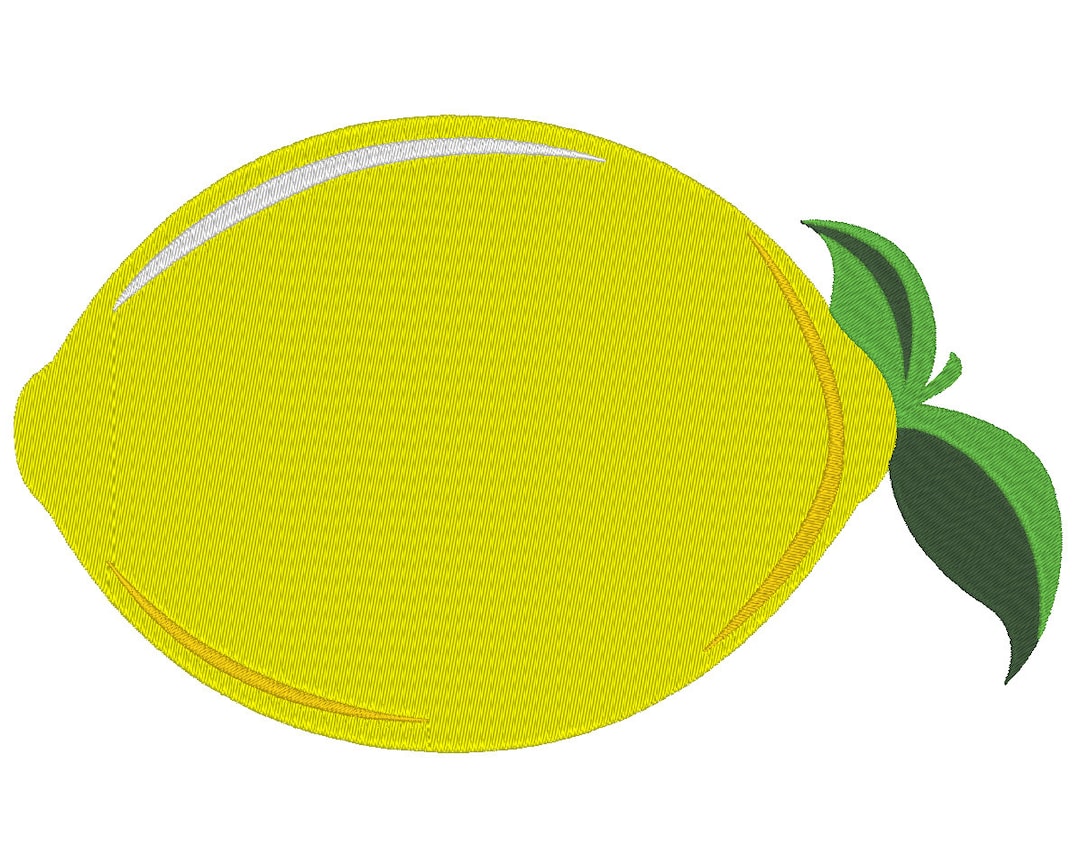 Lemon Embroidery Design - Etsy