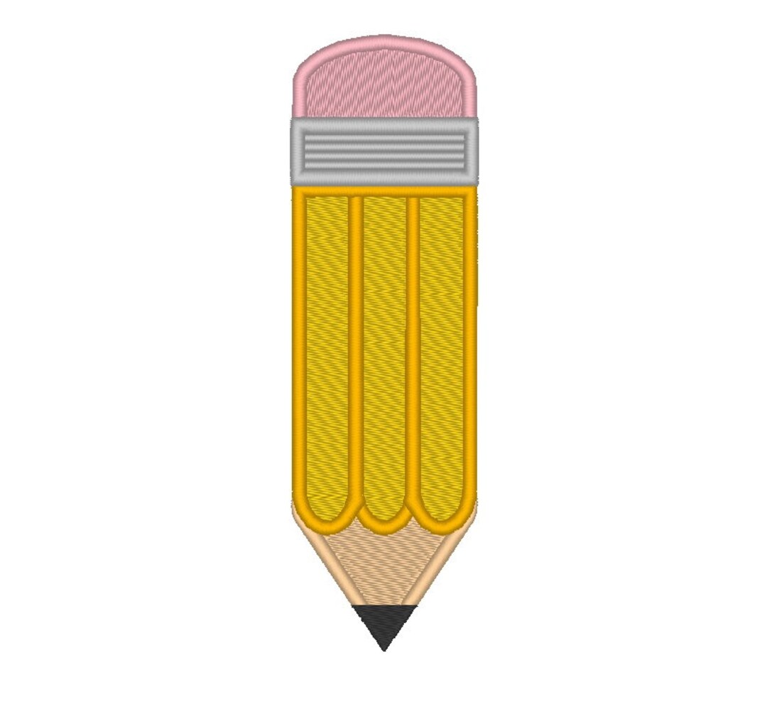 Pencil Embroidery Machine Design - Etsy