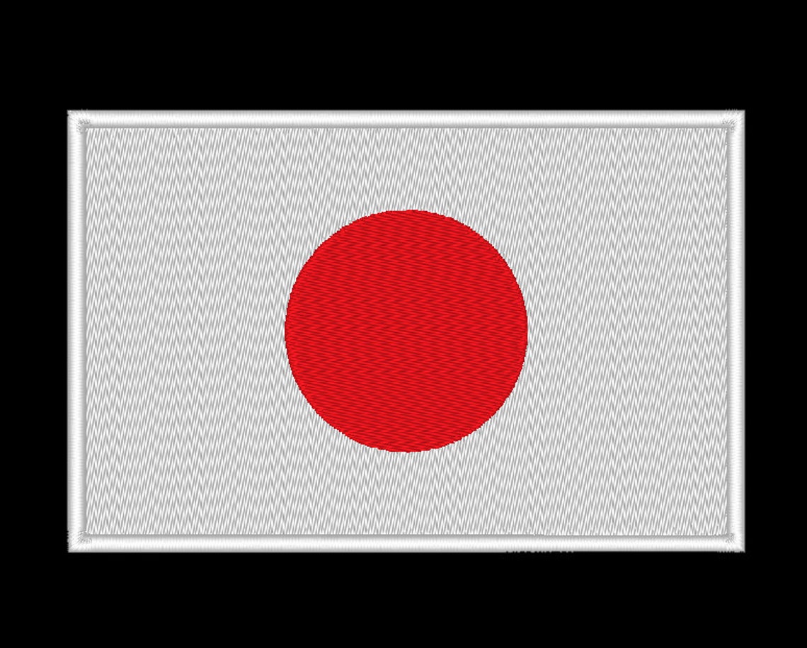 Japan Flag Embroidery Design - Etsy