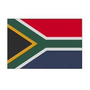 15 SIZES!! South Africa Flag Embroidery Design - Etsy