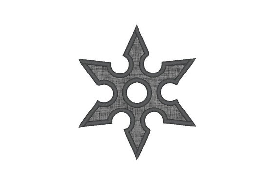 Disegno di macchina ricamo Applique stelle ninja | Etsy