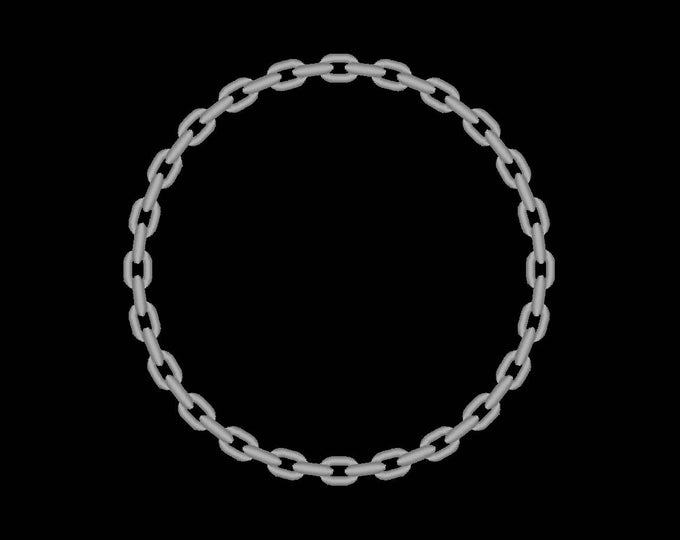 Chain Links Circle Chains Embroidery Machine Design - Etsy