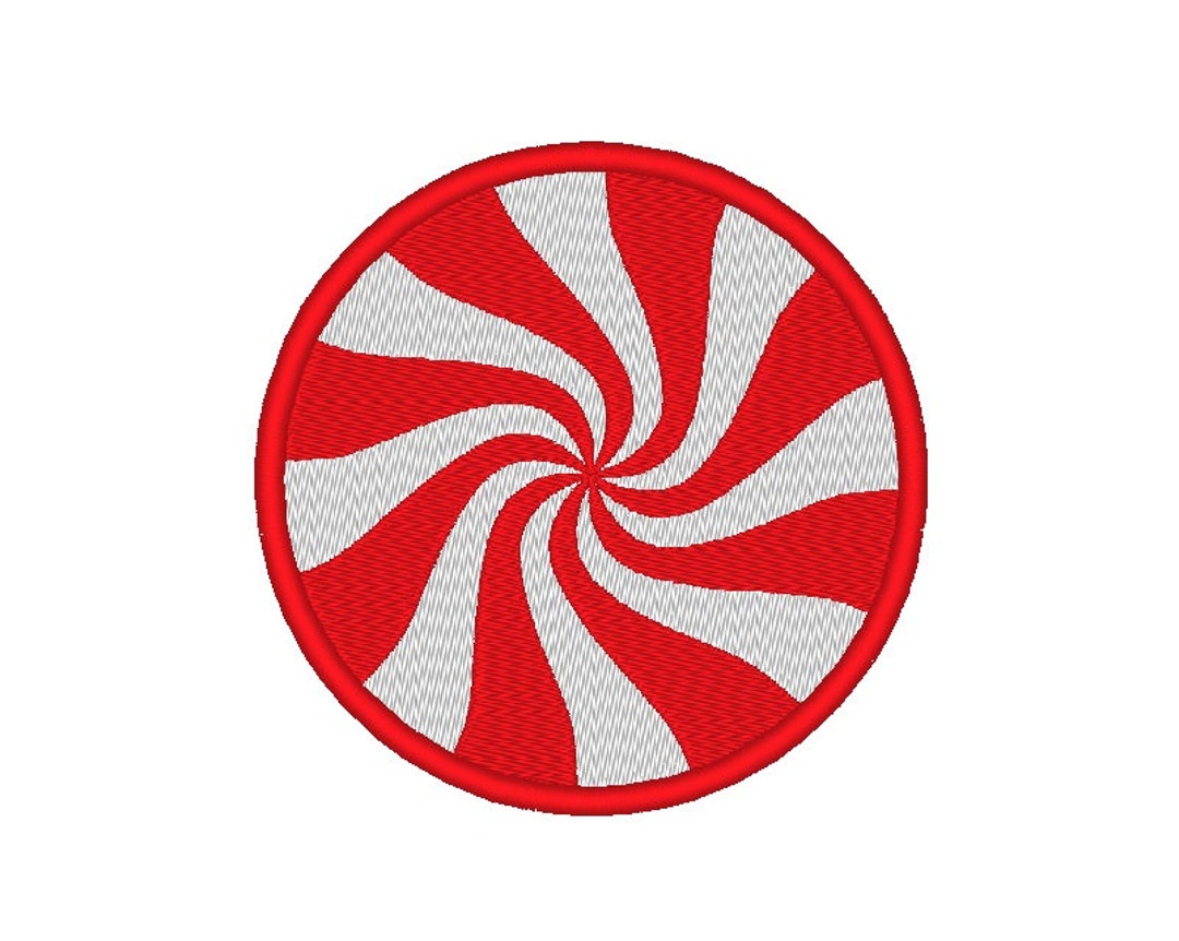 Peppermint Pinwheel Candy Christmas Embroidery Design - Etsy