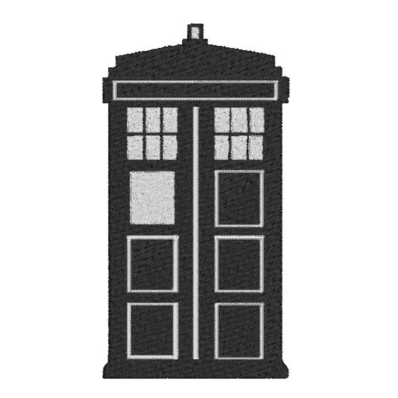 Tardis Embroidery - Etsy