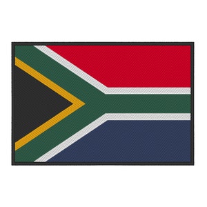 15 SIZES!! South Africa Flag Embroidery Design - Etsy