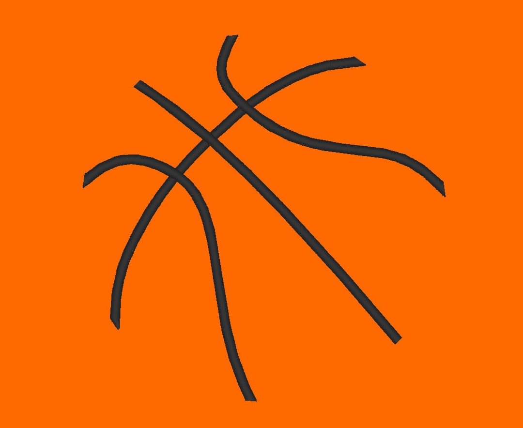 Basketball Lines Minimalist Embroidery Design - Etsy