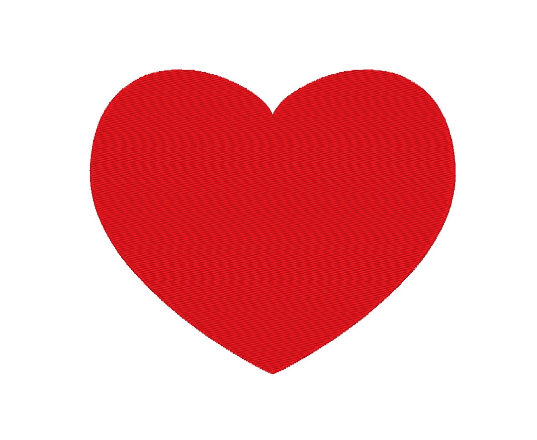 10 SIZES!! Filled Heart Valentine Shape Embroidery Machine Design - Etsy