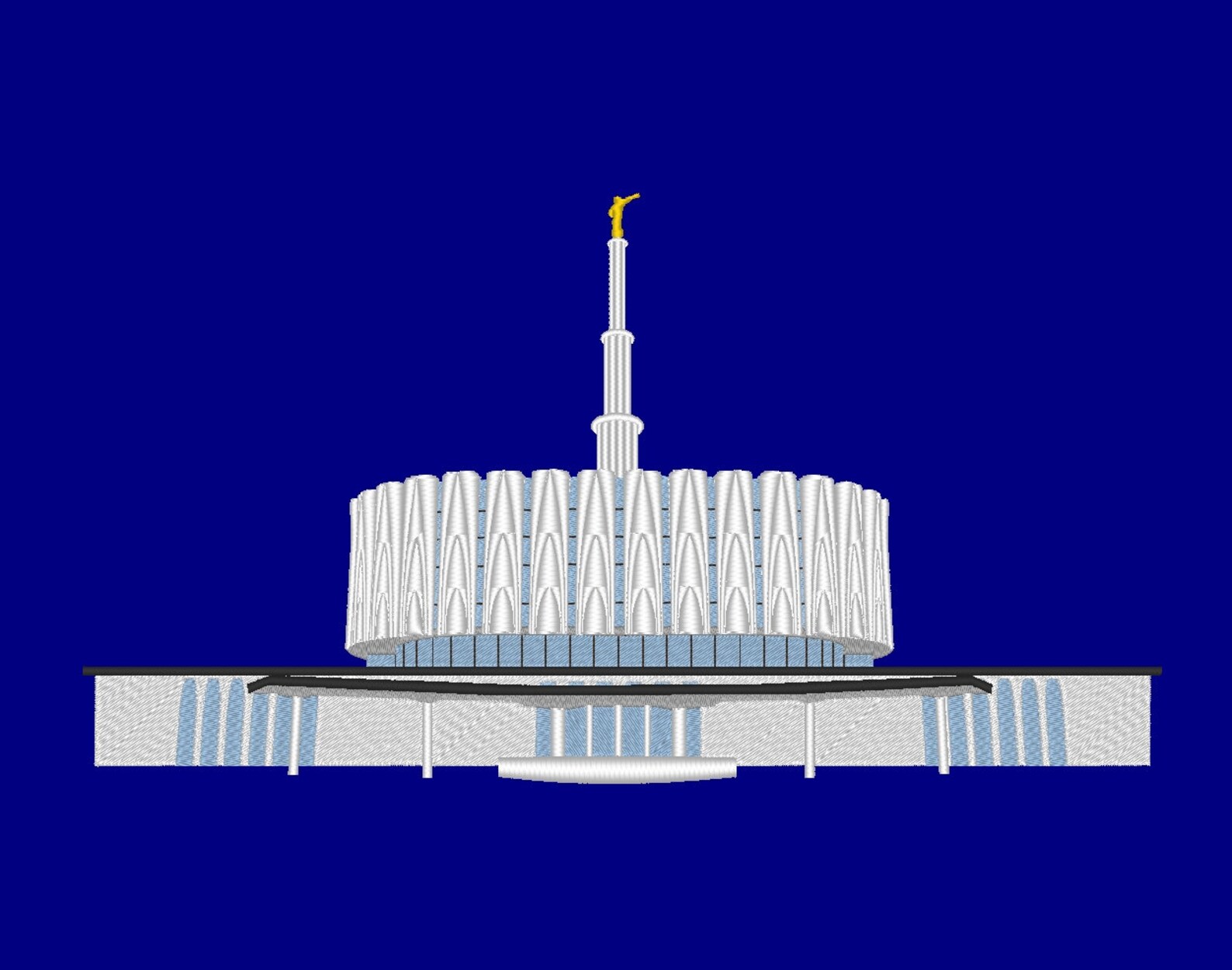 Provo Utah Temple Embroidery Machine Design - Etsy