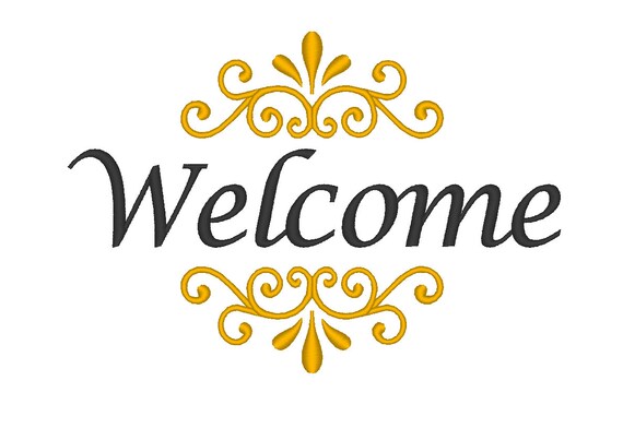 Welcome Embroidery Machine Design - Etsy