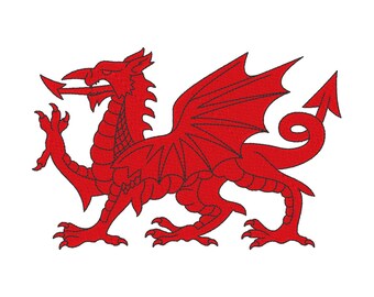Welsh Dragon Machine Embroidery Design - Etsy
