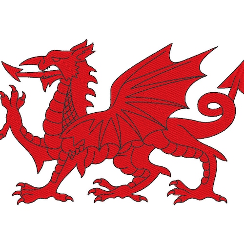 Welsh Dragon Machine Embroidery Design - Etsy