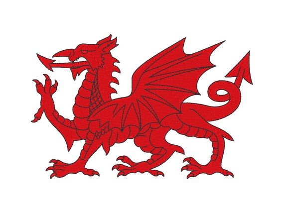 Welsh Dragon Machine Embroidery Design - Etsy
