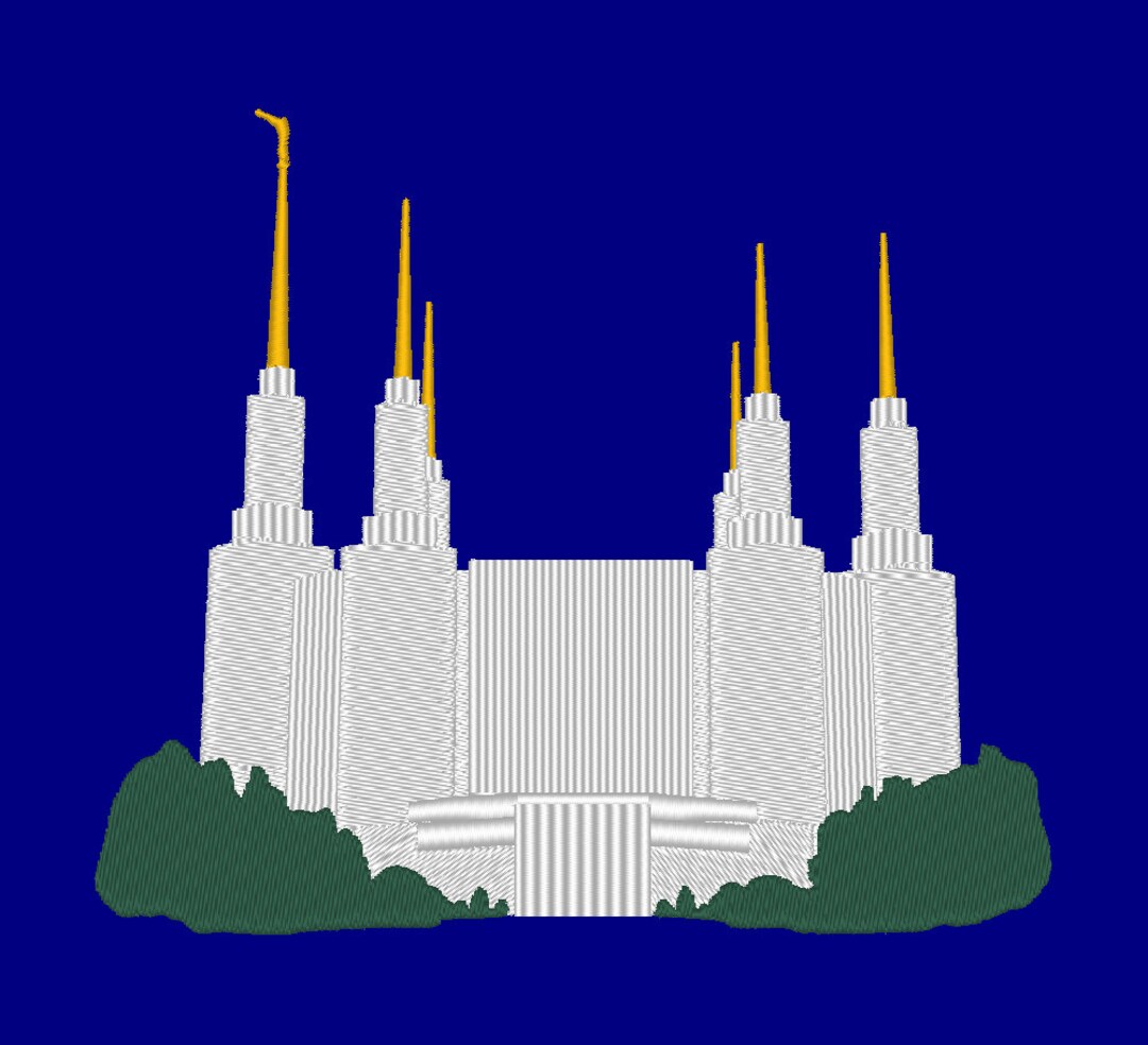 Washington DC Temple Simple Small Embroidery Machine Design - Etsy