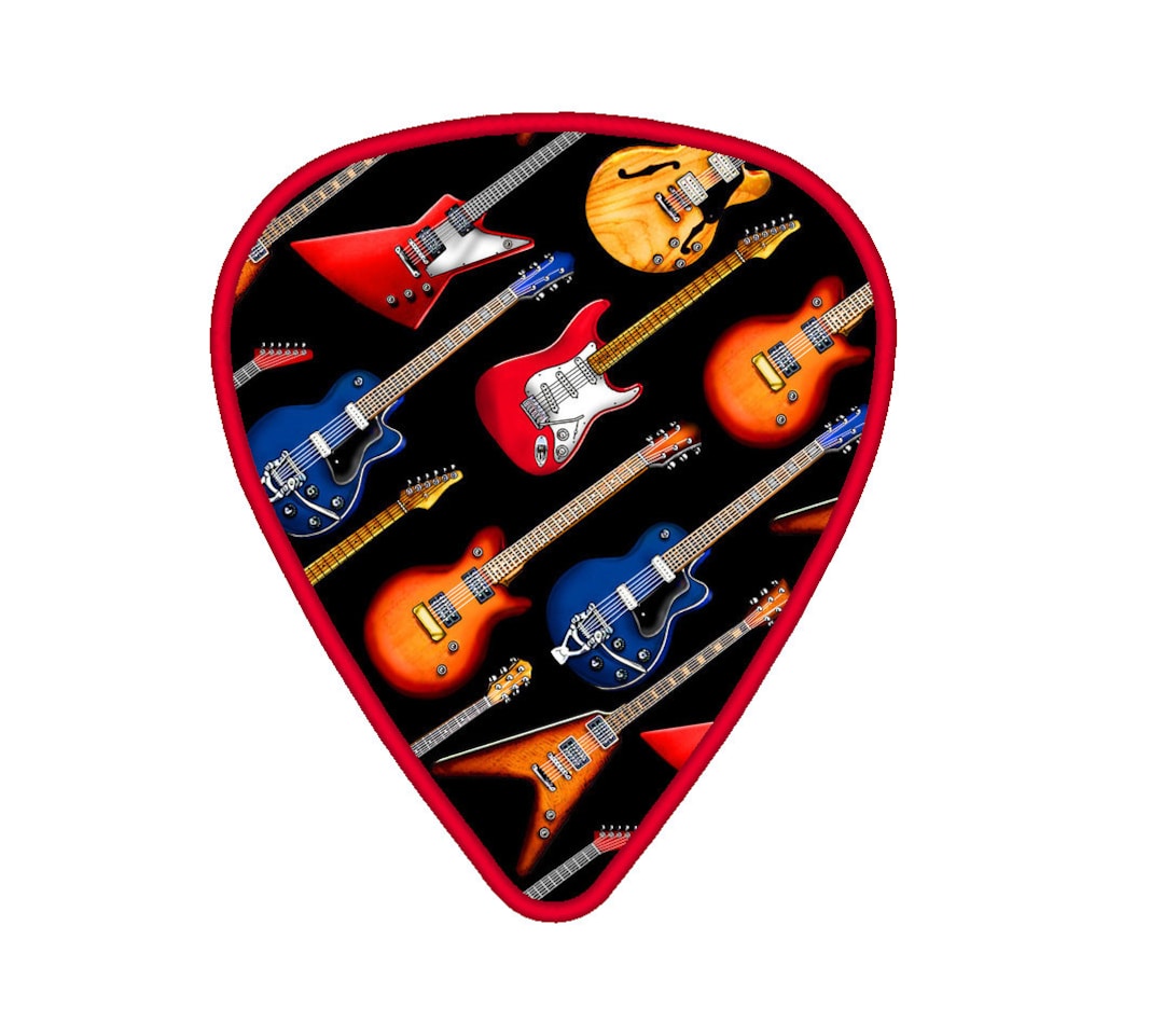 Guitar Pick Applique Embroidery Machine Design - Etsy
