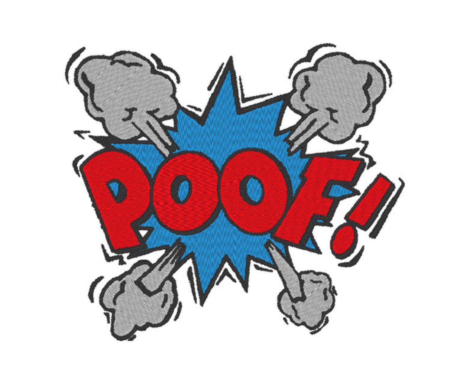Poof Embroidery Machine Design - Etsy