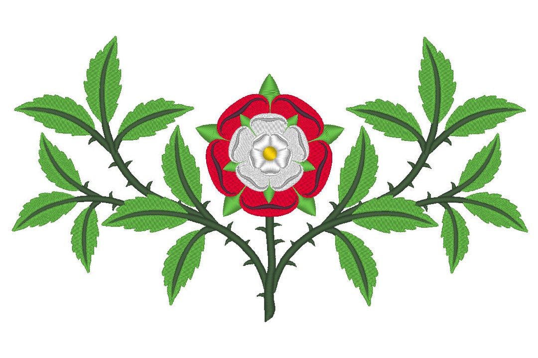 Tudor Rose Floral Embellishment Dress Bodice Embroidery Machine Design ...