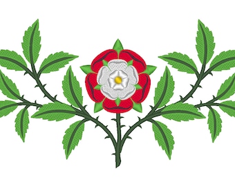 Tudor Rose Embroidery Design - Etsy