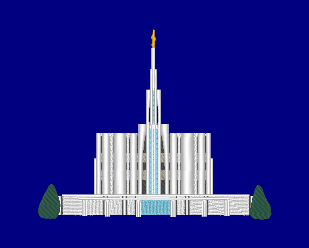 Seattle Washington Temple Embroidery Machine Design - Etsy