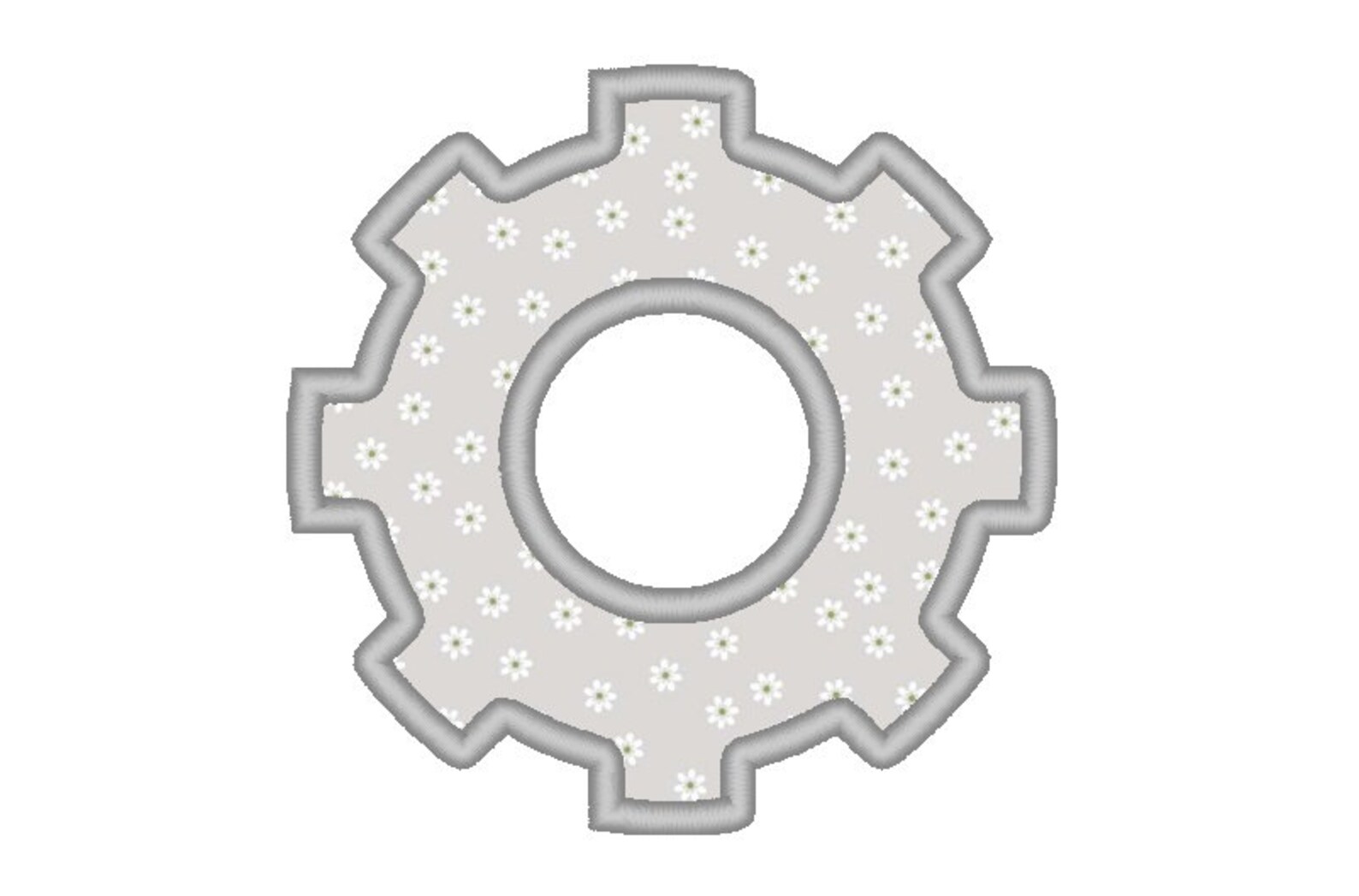 Cog Applique Embroidery Machine Design - Etsy