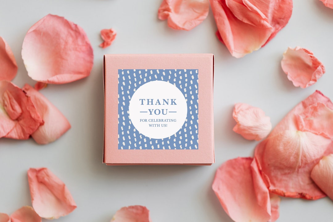 Personalized Square Thank You Tags for Bridal Showers, Thank You Tag ...