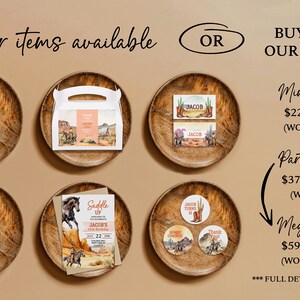 Kids Cowboy Theme Thank You Tag, Wild West Party Favour Tags, Western ...
