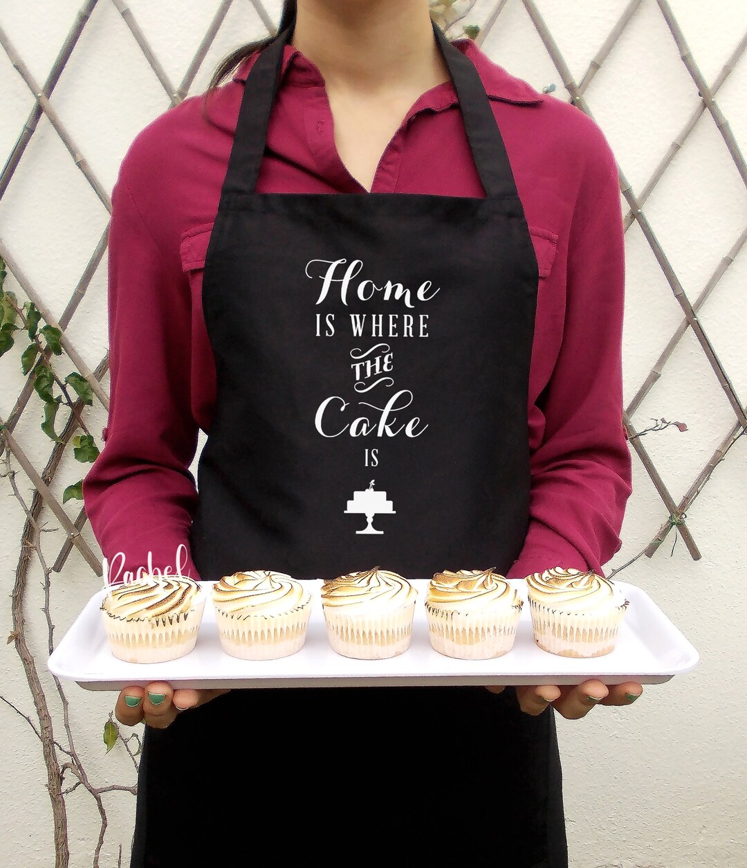 Home is Where the Cake Is, Julia Child Apron, Apron for Women, Black ...
