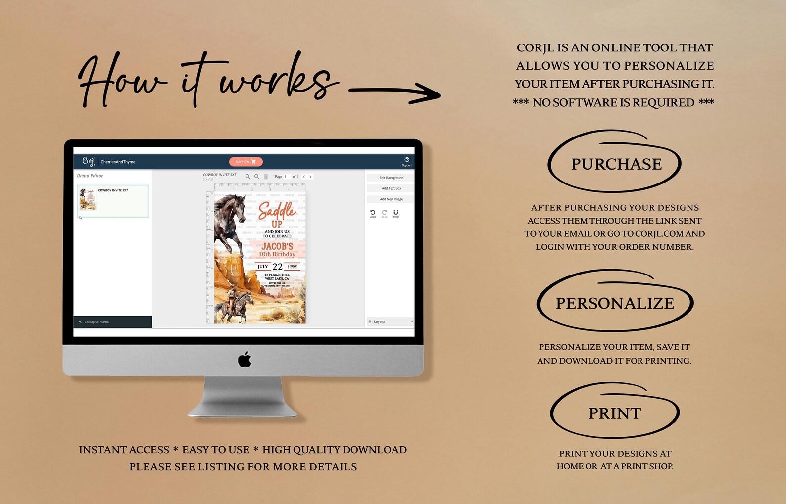 Cowboy Party Name Tags, Wild West Place Cards, Kids Cowboy Birthday ...