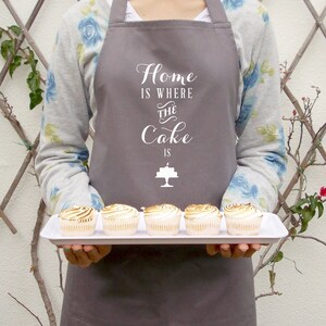Home is Where the Cake Is, Julia Child Apron, Apron for Women, Black ...
