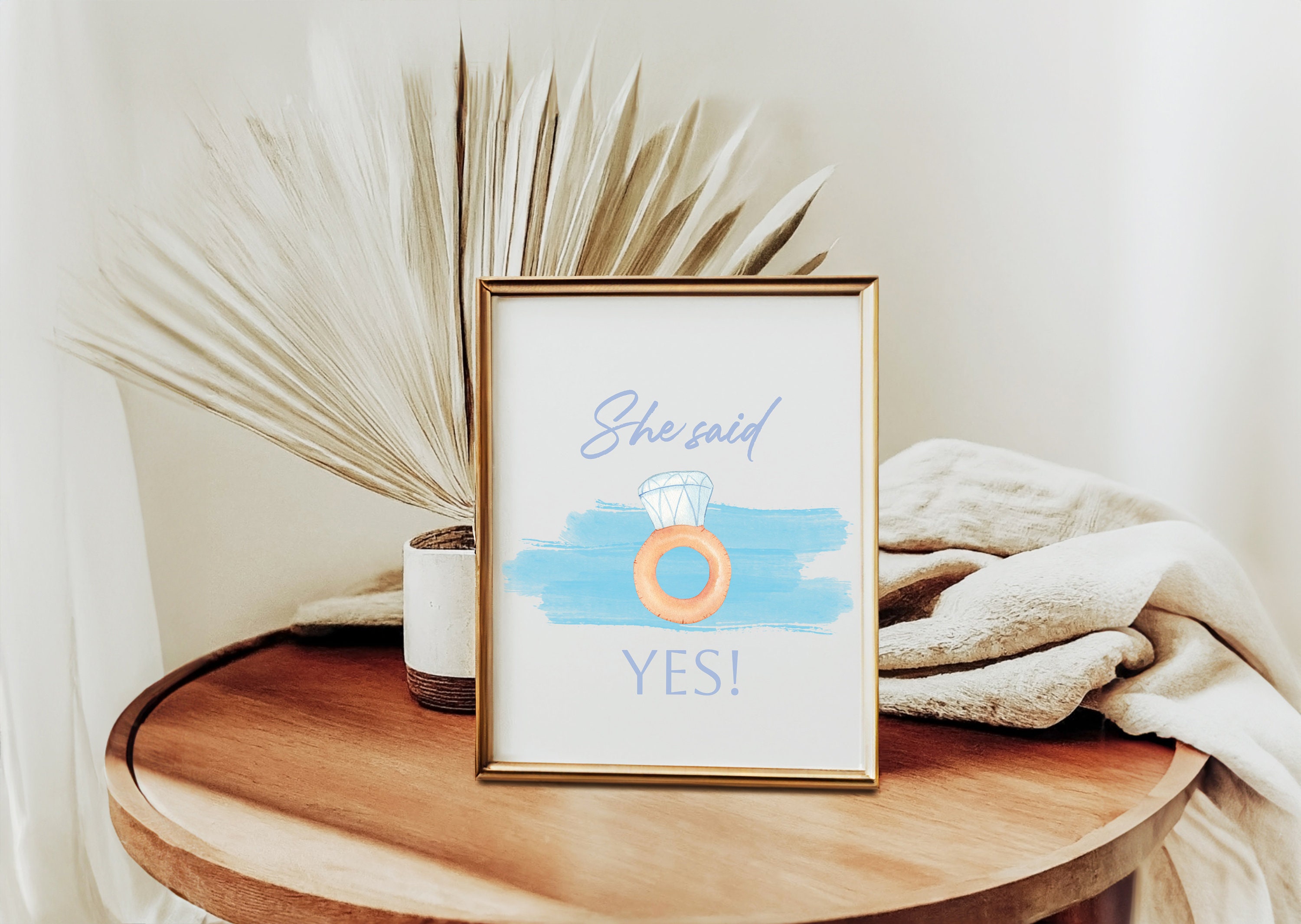 Custom Engagement Pool Party Signs for Drinks Dessert and Gifts, Four ...