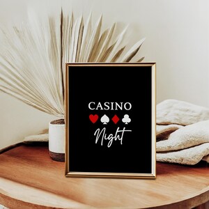 Casino Night Party Signs for Engagement Parties, Bridal Showers ...