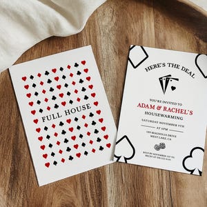 Custom Housewarming Casino Night Invitation, Poker Party Invite, House ...