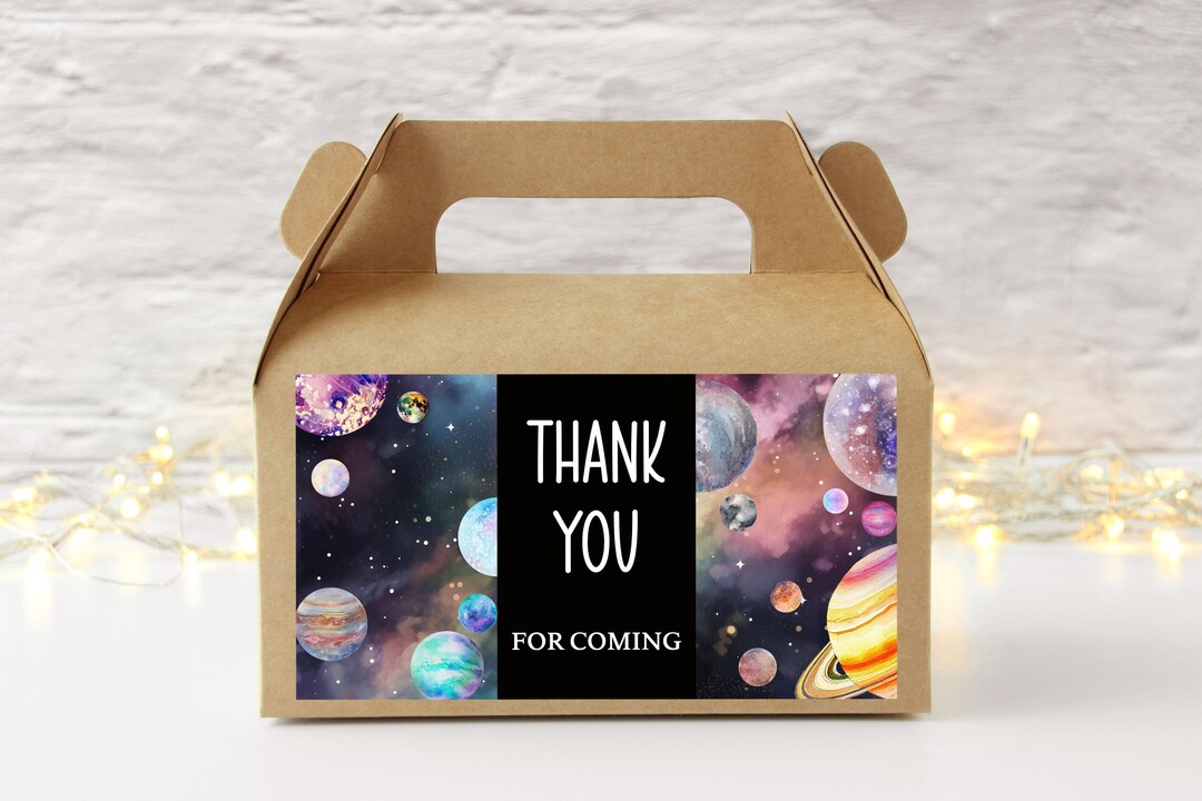 Space Themed Party Box for Kids Birthday Parties, Galaxy Snack Box ...