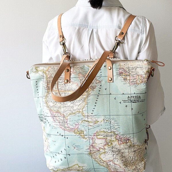 Map Backpack - Etsy