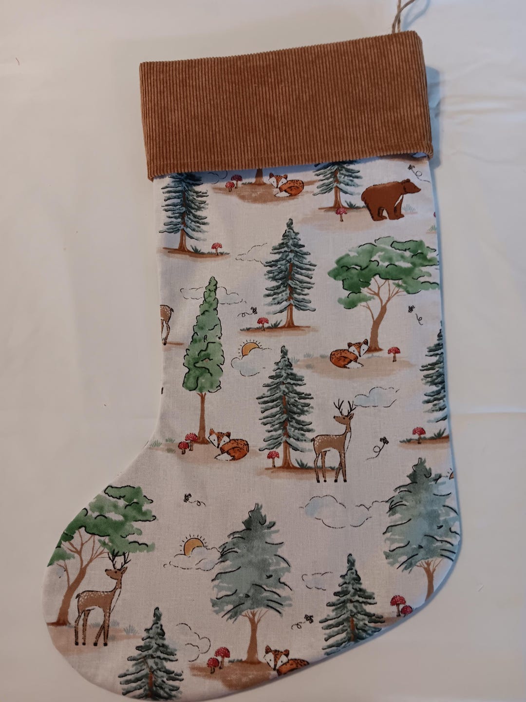 Christmas Woodland Stocking, Forest Animal Christmas Stocking, - Etsy
