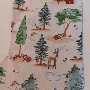 Christmas Woodland Stocking, Forest Animal Christmas Stocking, - Etsy
