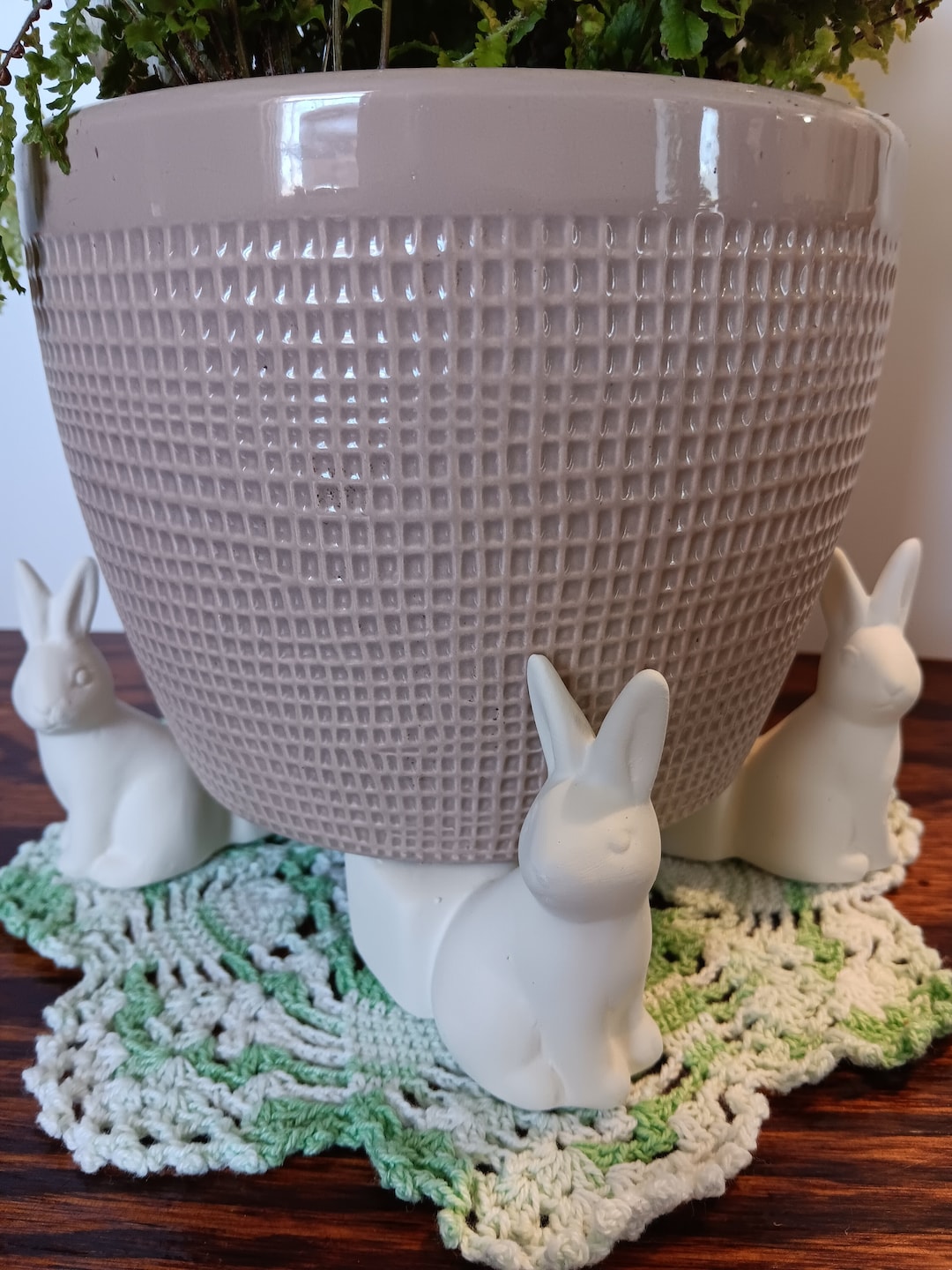Bunny Flower Pot Stands Easter Decor Garden Decor Plant Figurals 3 ...