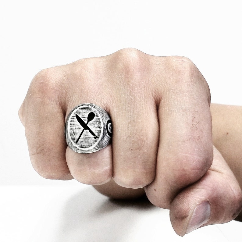 Lor G Jewellery Solid .925 Oxydized Sterling Silver Chef Cook Skull ...