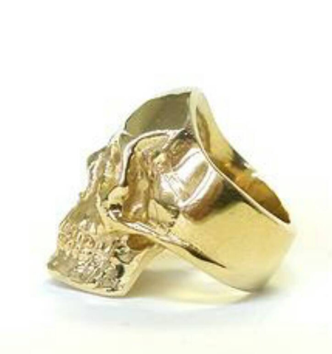 All Brass Full Anatomical Human Skull Ring Hand Made in Canada - Etsy