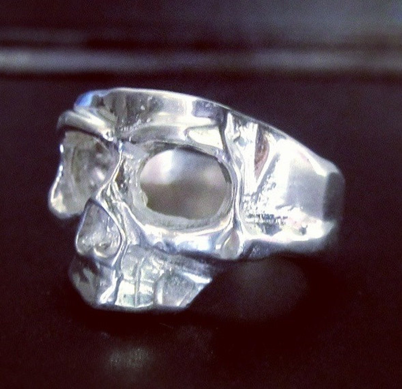Sterling Silver Skull Mask Ring Hand Made in Canada - Etsy