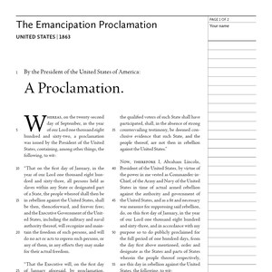 Emancipation Proclamation (united States | 1863) — Digital Download ...