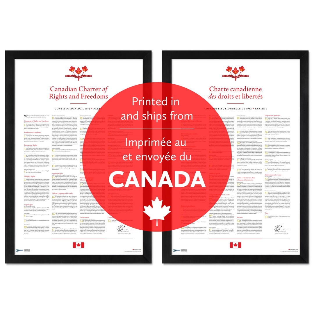 Canadian Charter of Rights and Freedoms: A Print in Multiple Sizes ...