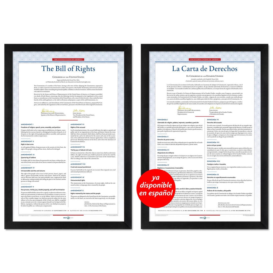 The United States Bill of Rights: A Print in Multiple Sizes — Now Also ...
