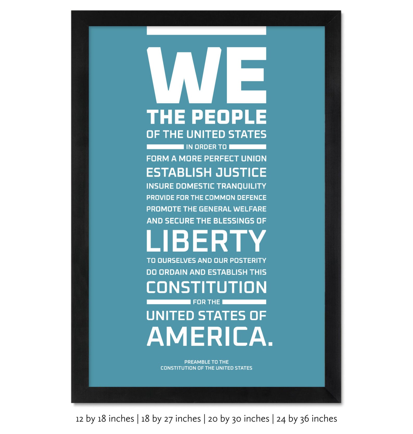 The Preamble to the Constitution of the United States: an Unframed ...
